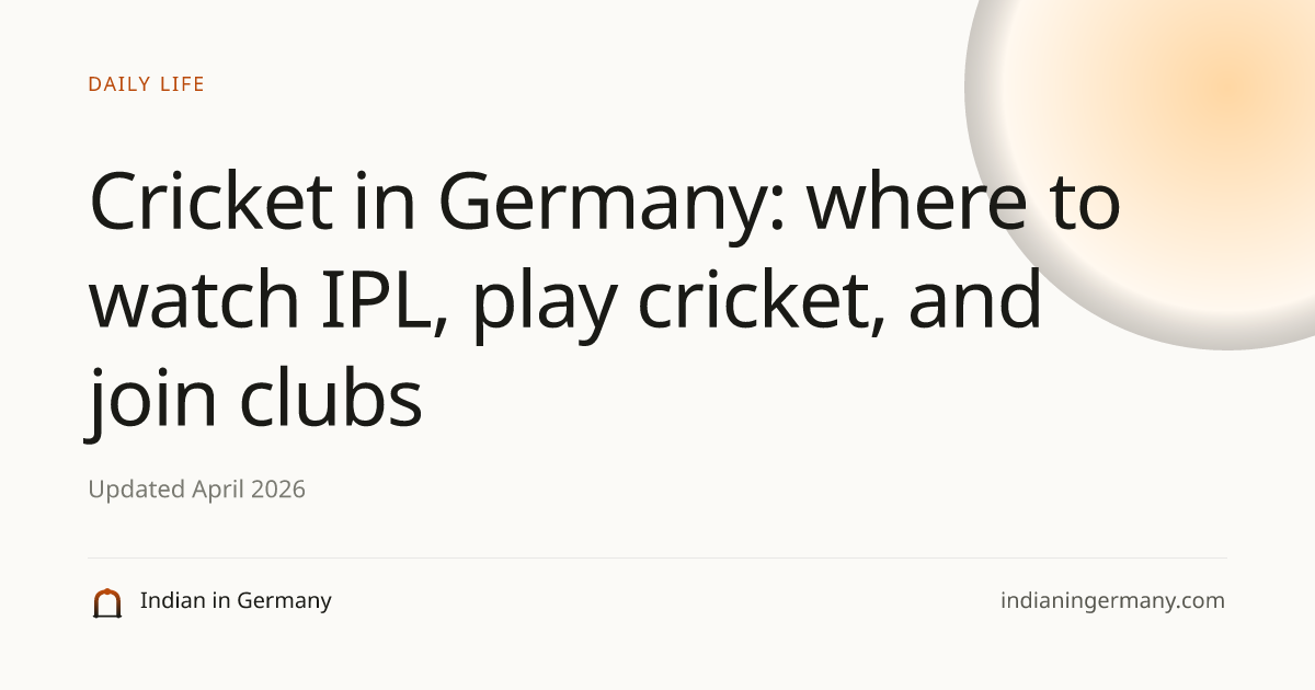 Cricket in Germany: where to watch IPL, play cricket, and join clubs ...